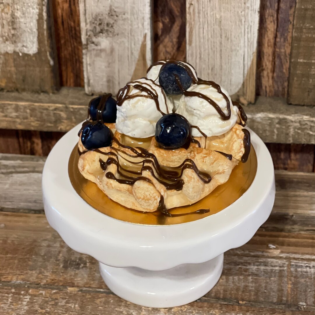 Fake Waffles, Fake Breakfast Food, Fake Waffles and Ice Cream, Tiered ...