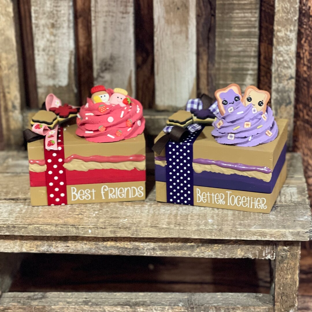 PB&J Mini Stack Book, Mini Book Stack, Tiered Tray Decor, Coffee Bar Decor, Stacked Mini Books ...