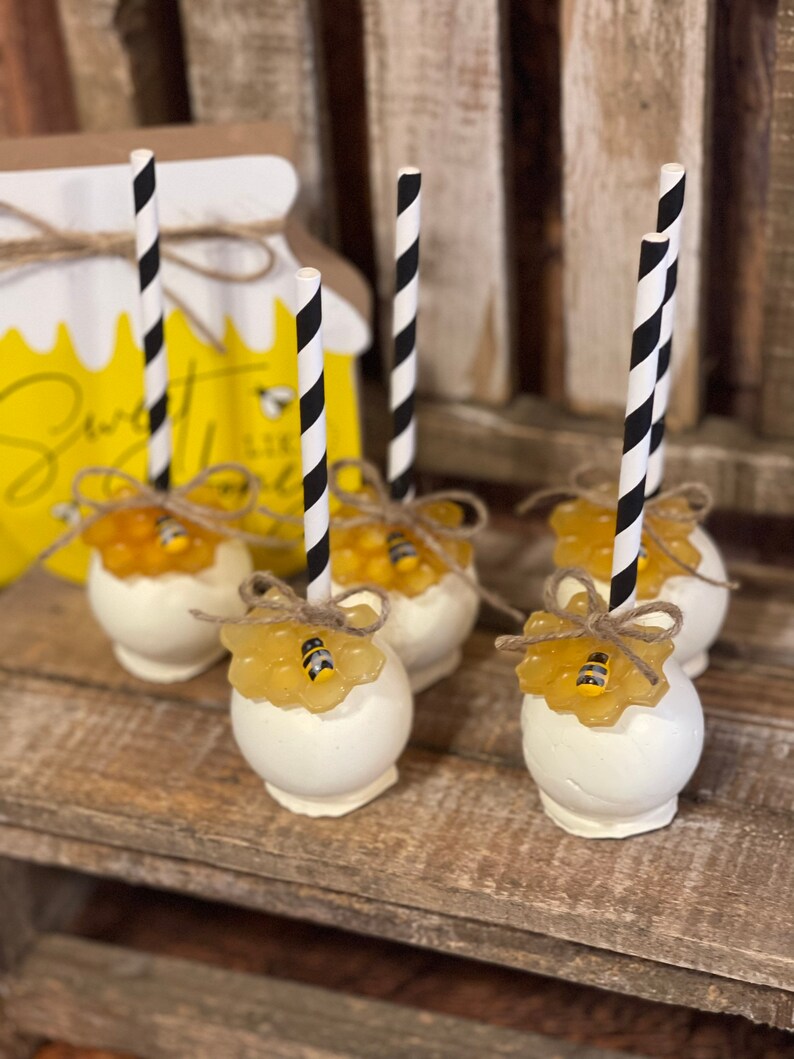 Fake Bee Cake Pops Fake Bee Cakesicles Bee Decor Fake | Etsy
