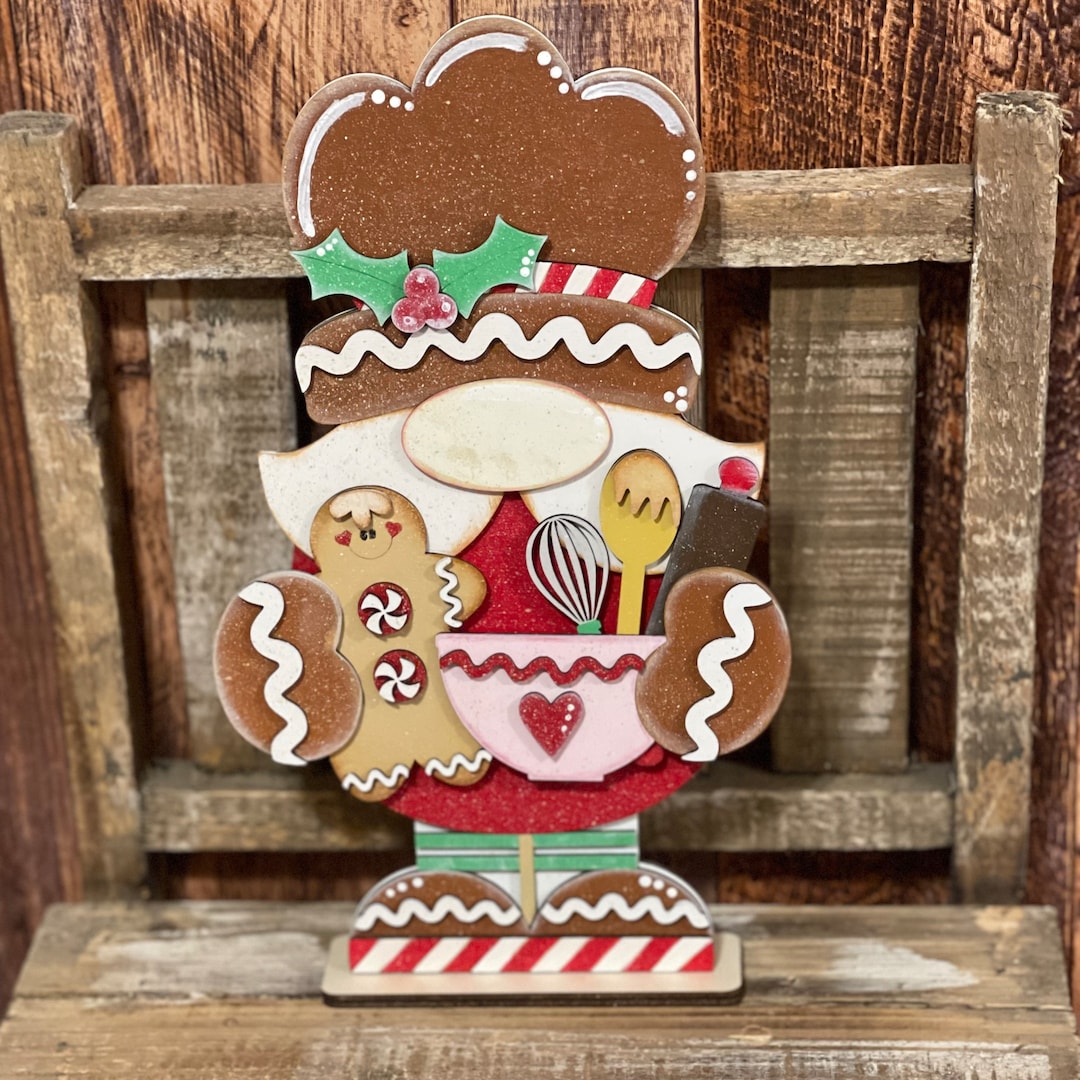 Wood Gingerbread Gnome, Christmas Gnome, Gnome Christmas Decor ...