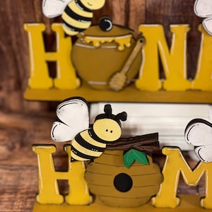 Bee Wood Sign, Bee Tiered Tray Decor, Bee Home Decor, Honey Sign, Honey ...