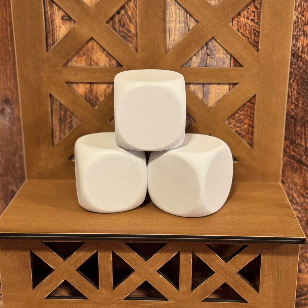 Set of 3 Foam Dice, Foam Dice for Marshmallow Sweeties, Foam Dice for ...