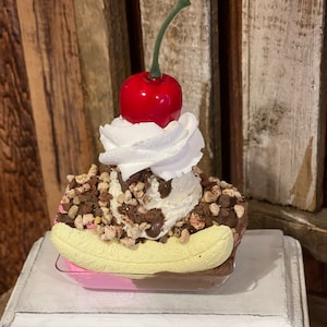 Fake Mini Banana Split Ice Cream Fake Banana Split Summer - Etsy
