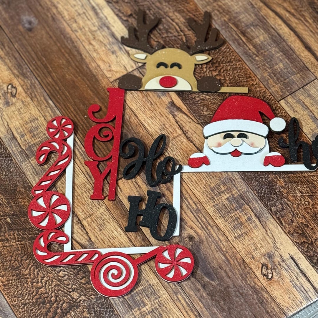Christmas Wood Corner Signs, Christmas Door Decor, Door Corners Decor ...