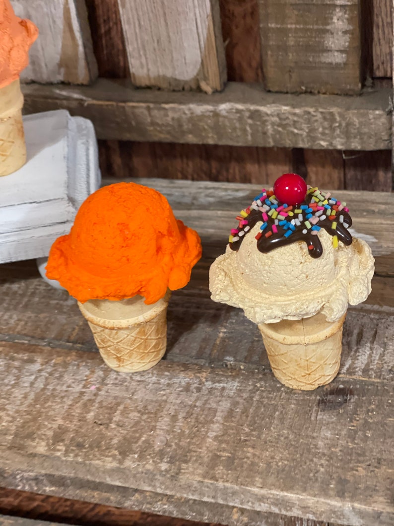 Fake Mini Ice Cream Cones, Realistic Ice Cream, Ice Cream Cone Decor ...