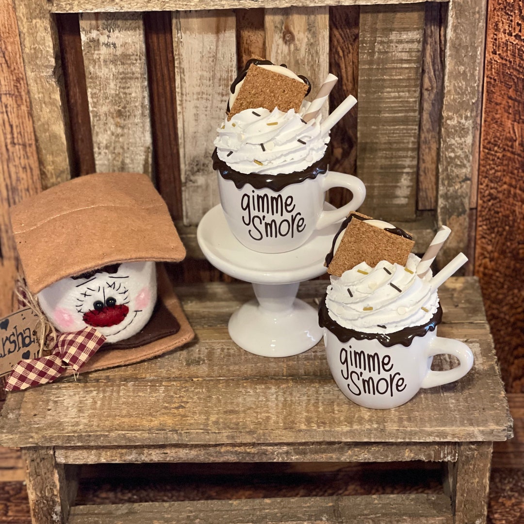 Smores Faux Drink Smores Decor Smores Tiered Tray Decor - Etsy
