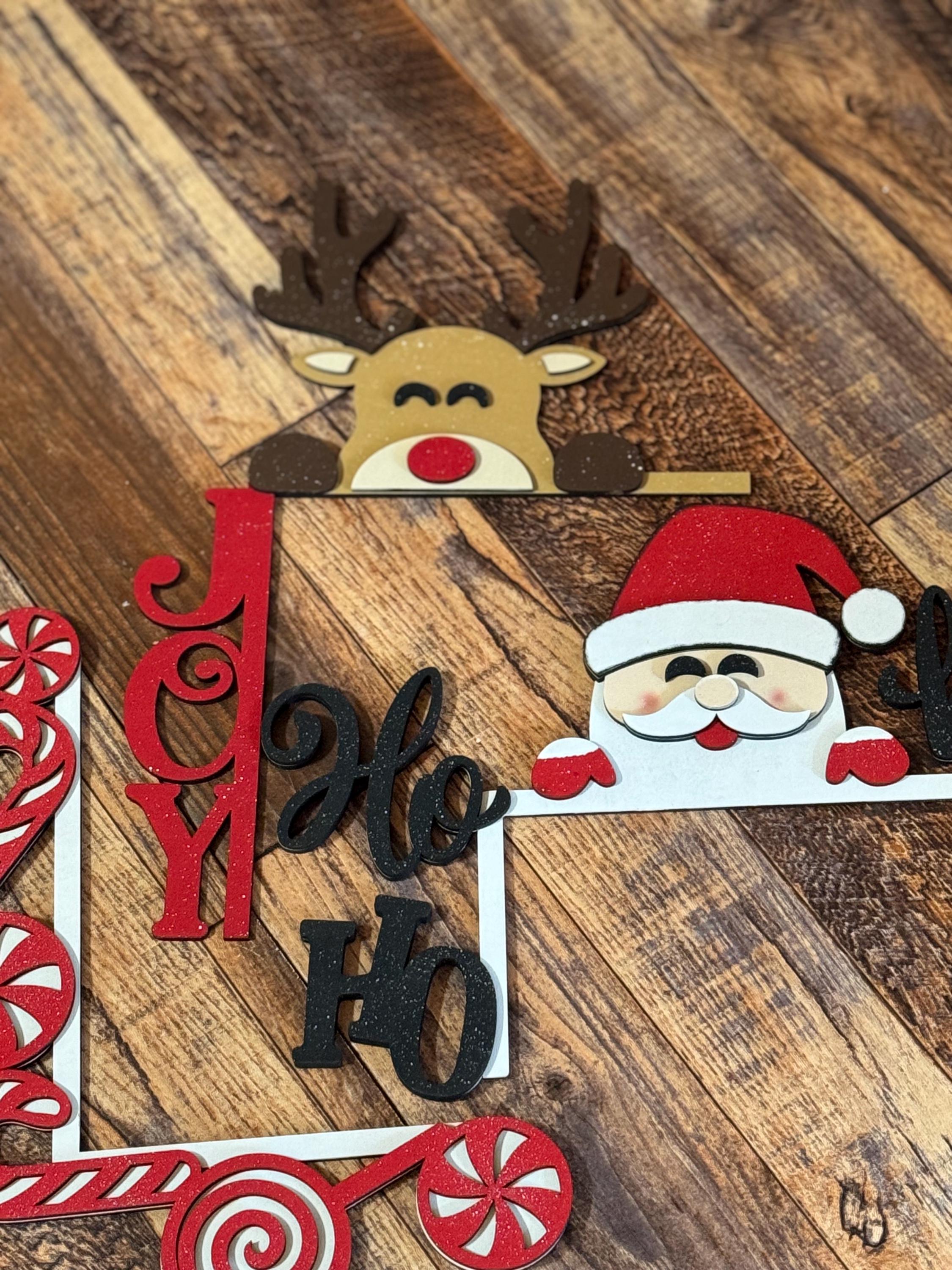 Christmas Wood Corner Signs, Christmas Door Decor, Door Corners Decor ...