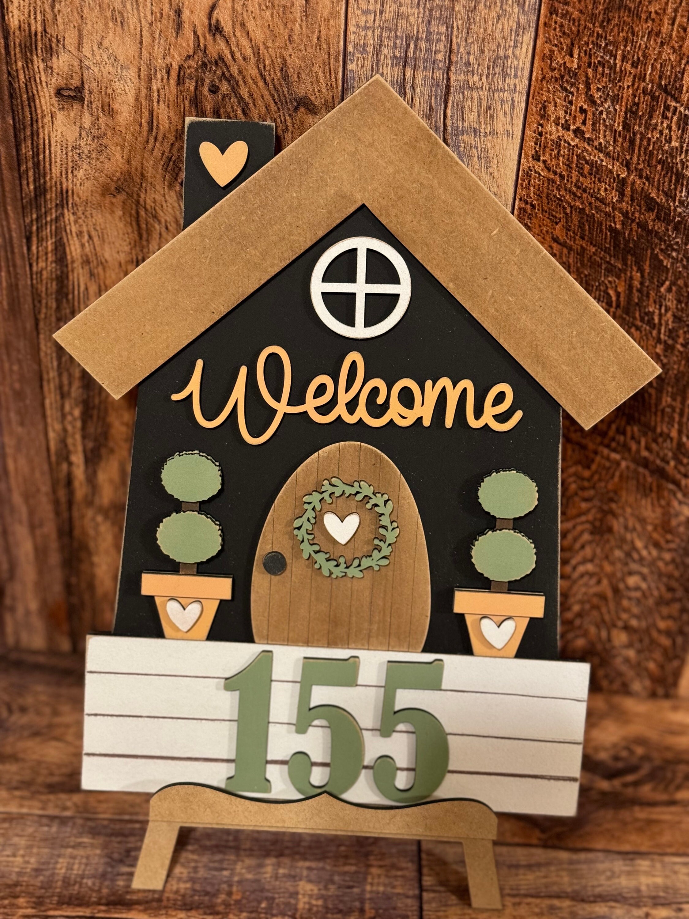 Welcome House Sign, House Sign for Wreaths, Wreath Wood Sign, House ...