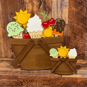 Ice Cream Basket Insert, Ice Cream Wood Project, Ice Cream Tiered Tray ...