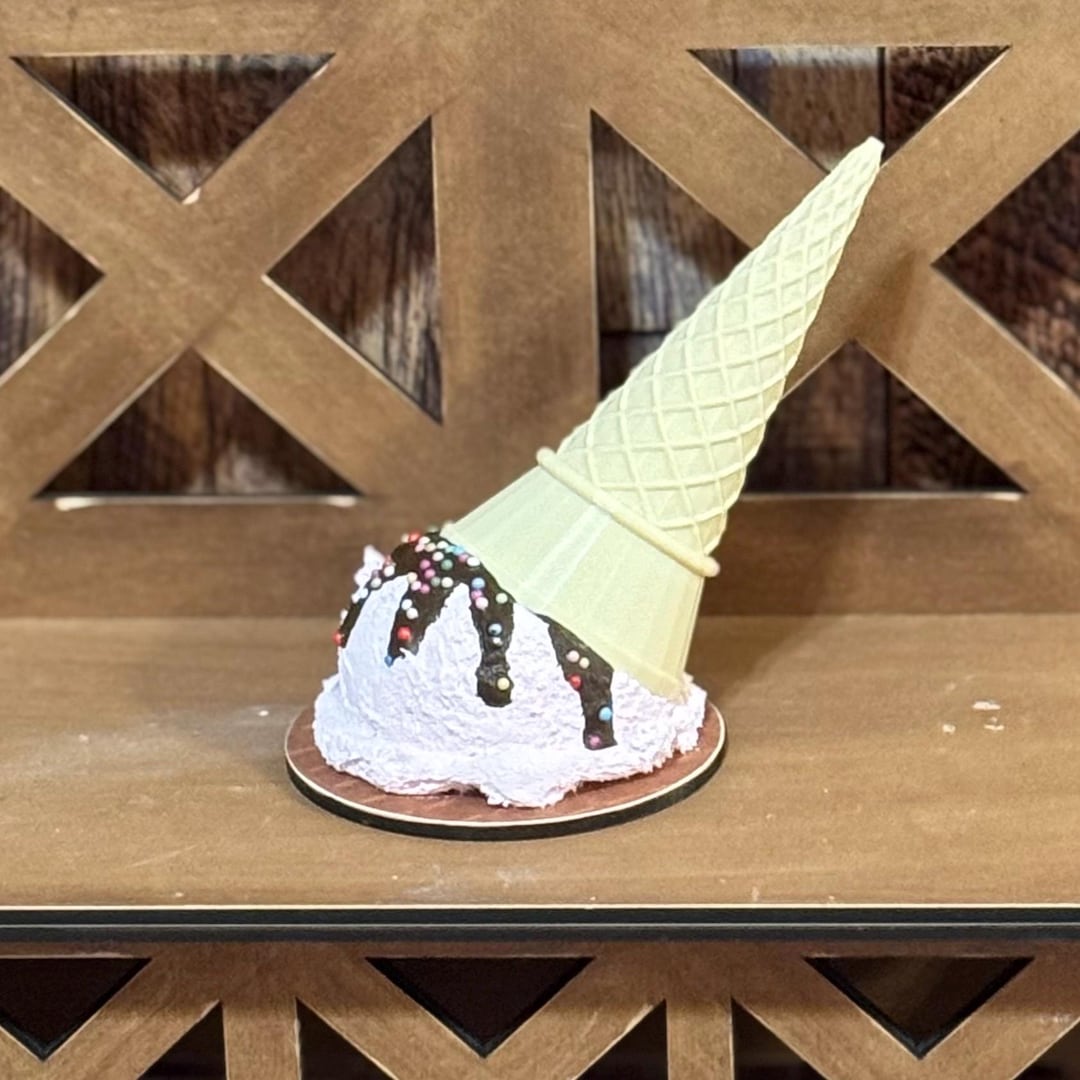 Fake Ice Cream Cones, Realistic Ice Cream, Ice Cream Cone Decor, Tiered ...