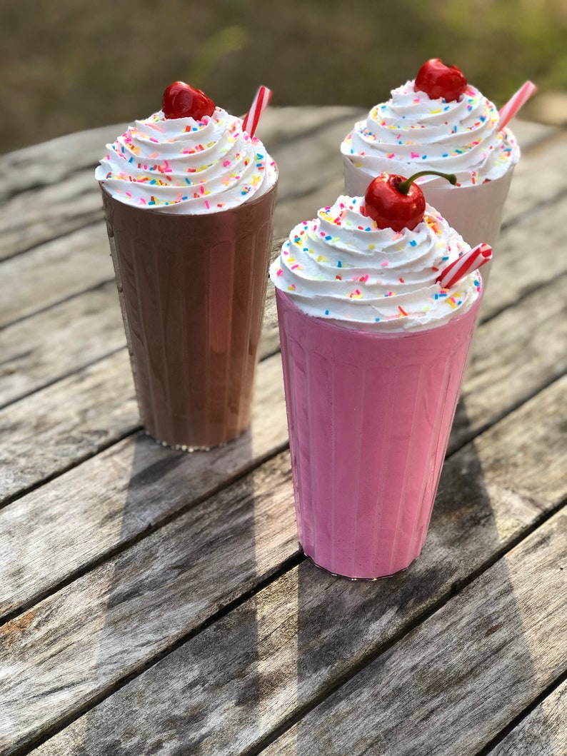 Fake Milkshake Faux Milkshake Strawberry Milkshake - Etsy