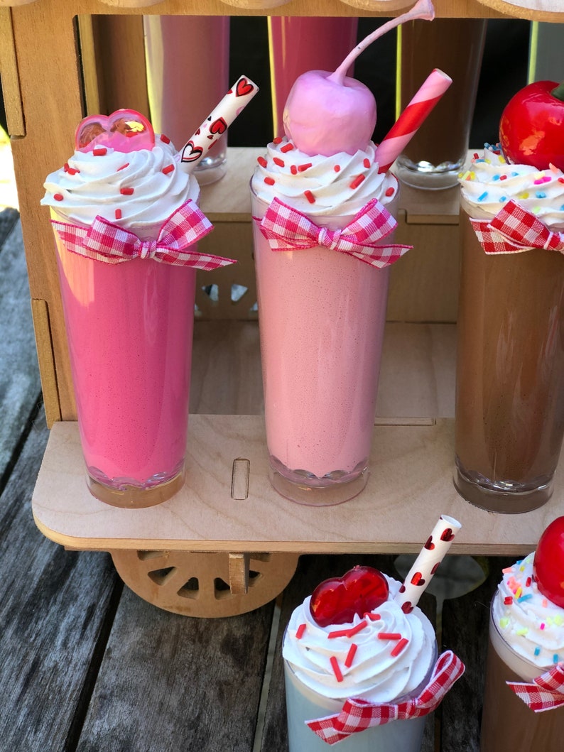 Fake Milkshake Faux Milkshake Strawberry Milkshake | Etsy