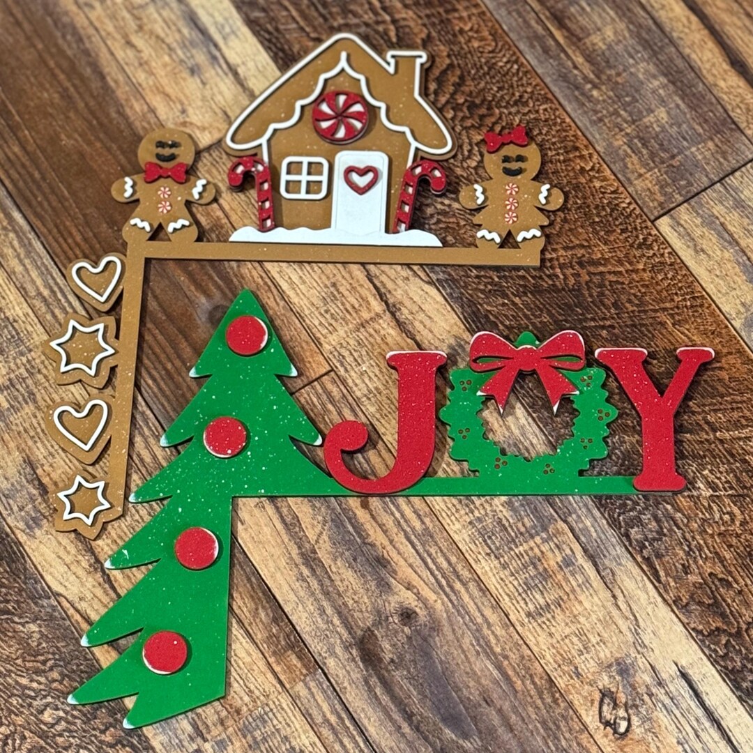 Christmas Wood Corner Signs, Christmas Door Decor, Door Corners Decor ...