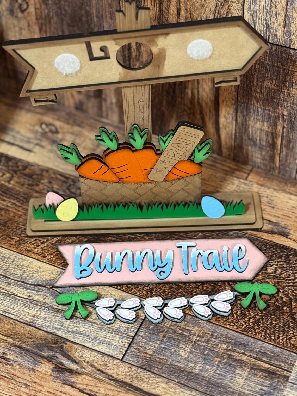 Interchangeable Easter Bunny Arrow Sign, DIY Wood Easter Bunny Sign ...