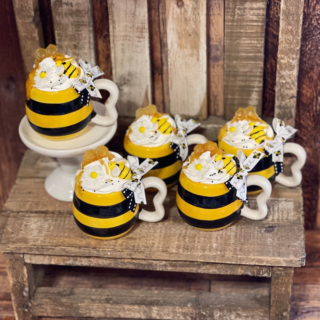 Fake Bee Drinks, Honey Bee Drinks, Bee Decor, Bee Tiered Tray Decor ...