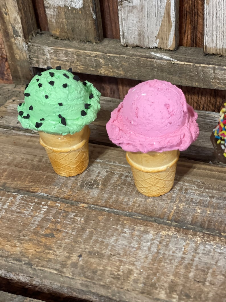 Fake Mini Ice Cream Cones Realistic Ice Cream Ice Cream Cone - Etsy