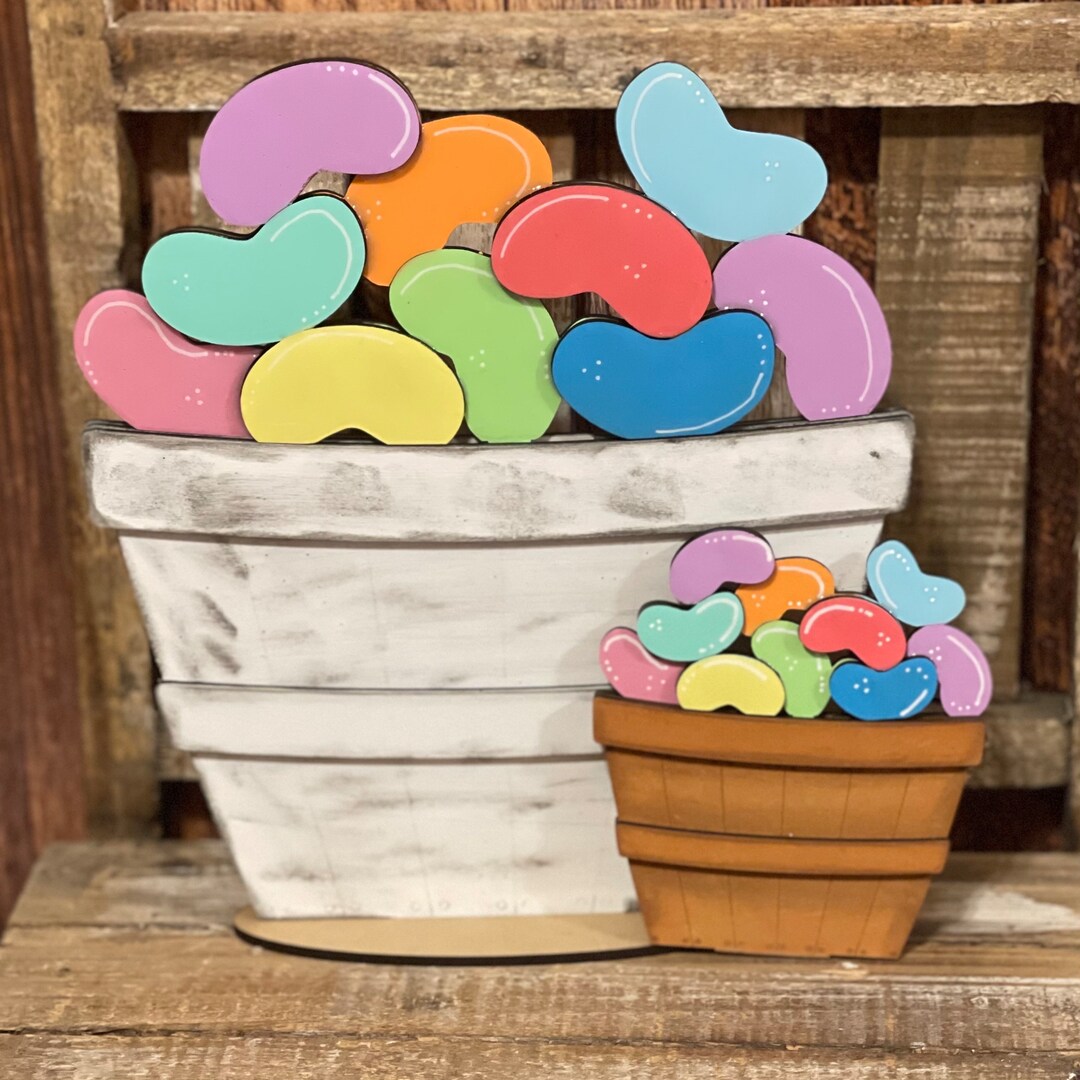 Jelly Bean Basket Insert, Easter Wood Project, Easter Tiered Tray Decor ...