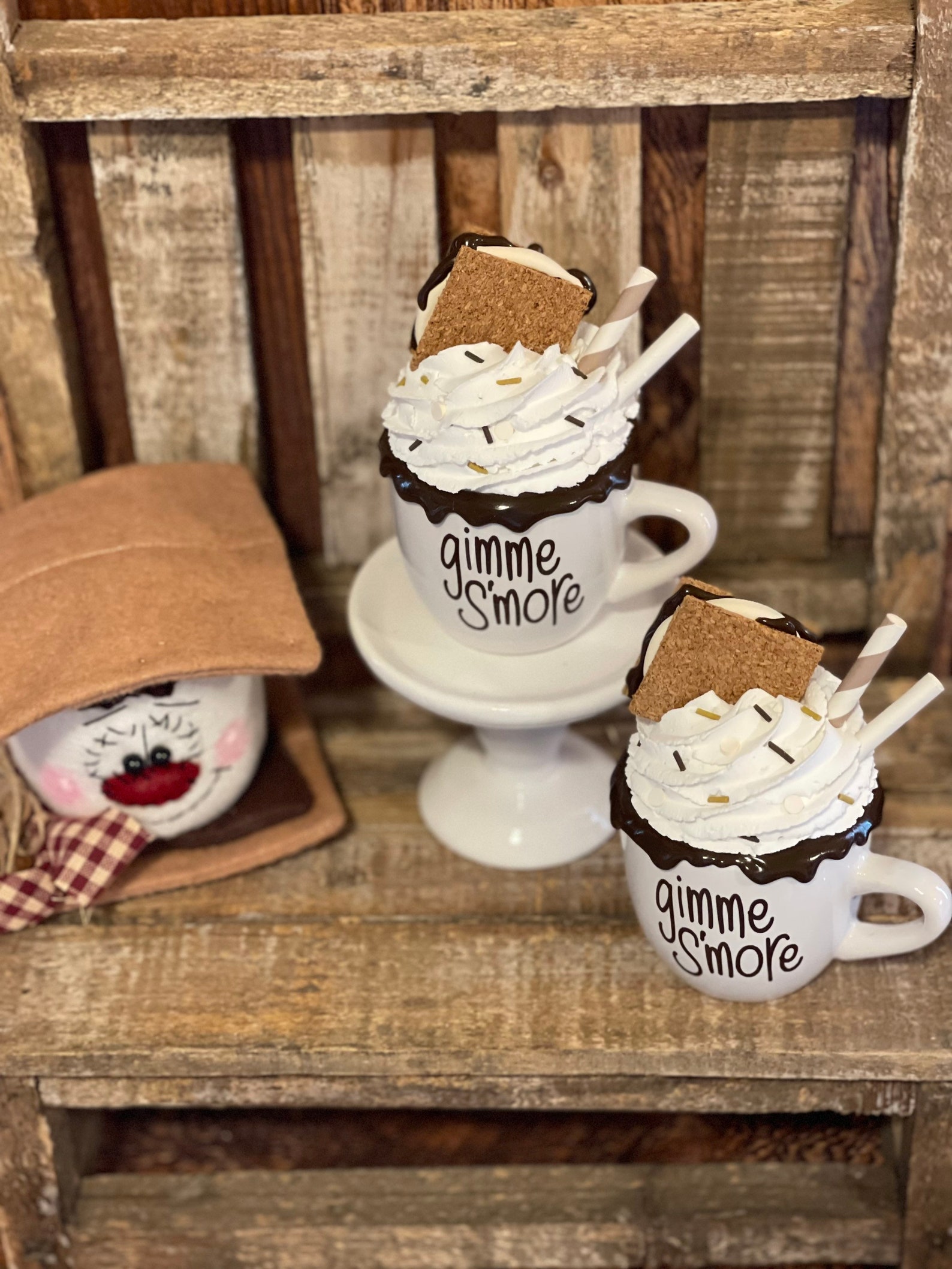 Smores Faux Drink Smores Decor Smores Tiered Tray Decor - Etsy