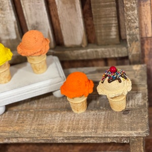 Fake Mini Ice Cream Cones, Realistic Ice Cream, Ice Cream Cone Decor ...