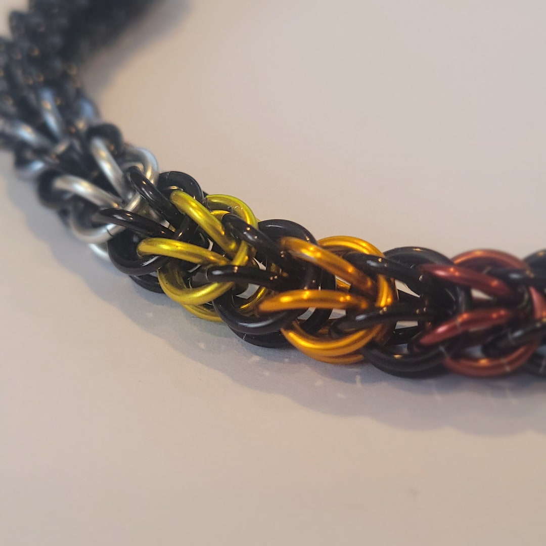 Bear LGBTQIA Pride Gay Flag Chainmail Bracelet Jewelry - Etsy