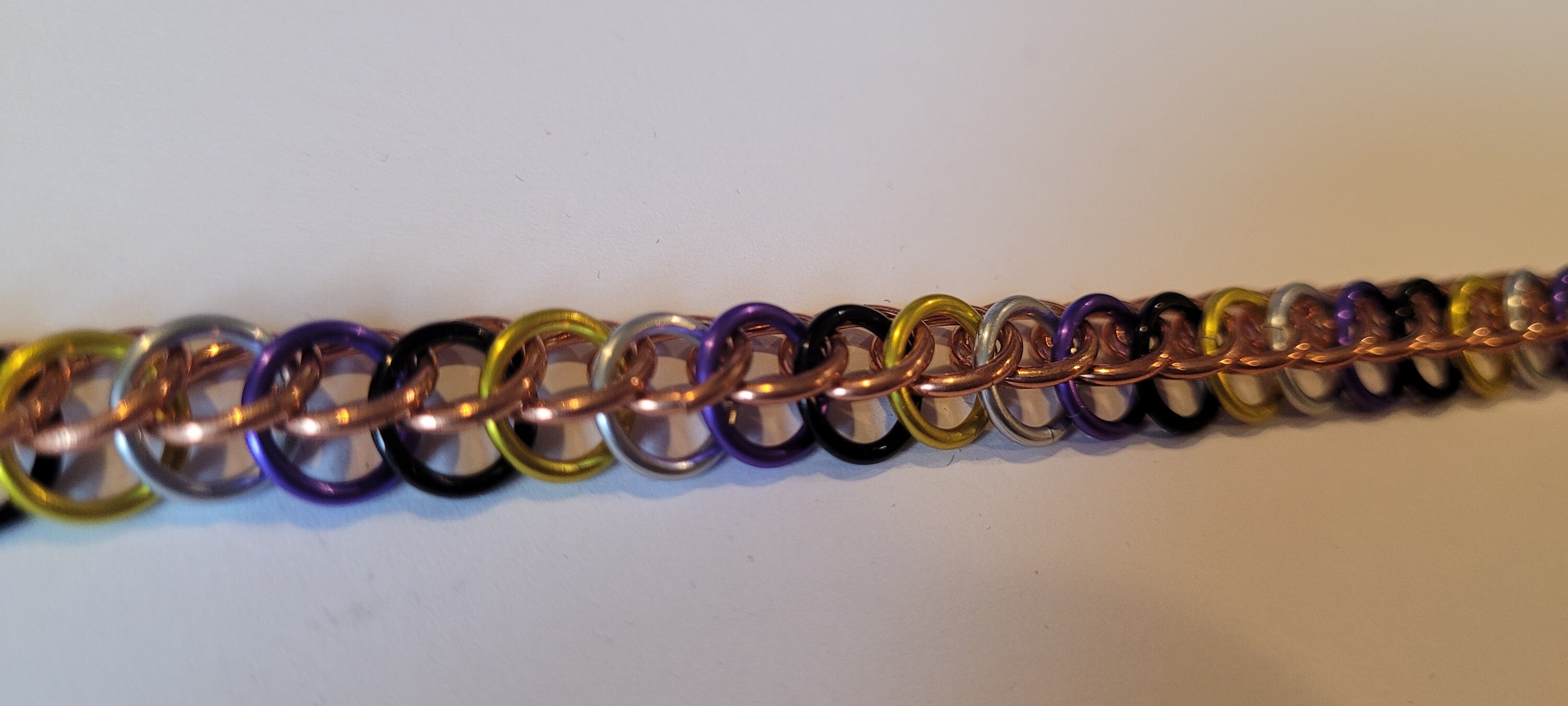 Non-binary NB LGBTQIA Pride Gay Flag Chainmail Bracelet Jewelry - Etsy