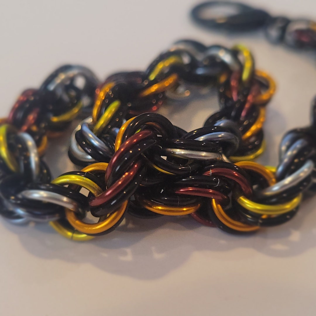 Bear LGBTQIA Gay Pride Chainmail Bracelet Jewelry - Etsy