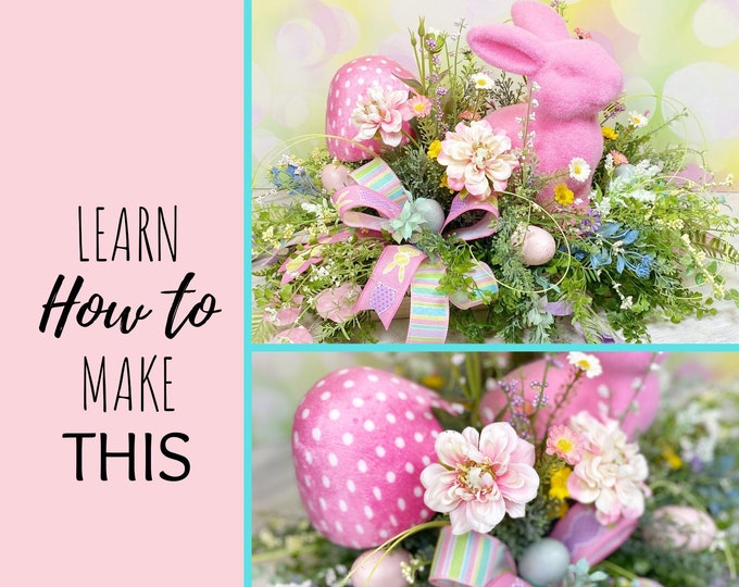 How to Make A Bunny Centerpiece, DIY Floral Arrangement, Step by Step ...