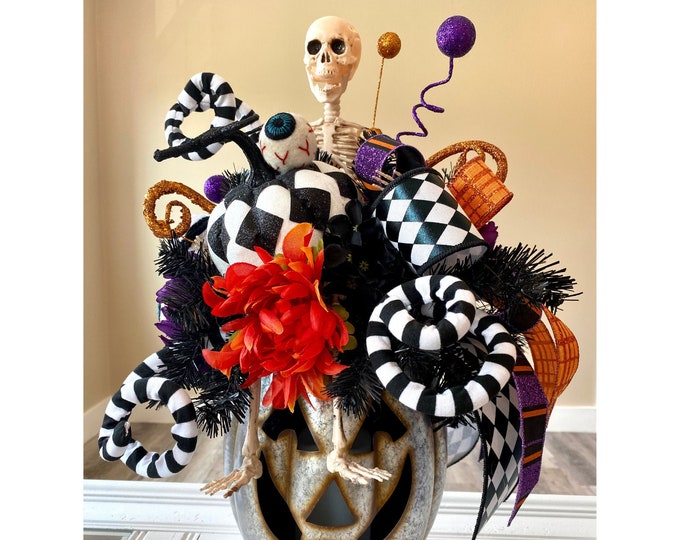 Halloween Skeleton Centerpiece for Table Skeleton Decor - Etsy