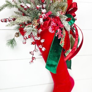 Christmas Stocking Wreath for Door, Christmas Decorations, Holiday Home ...