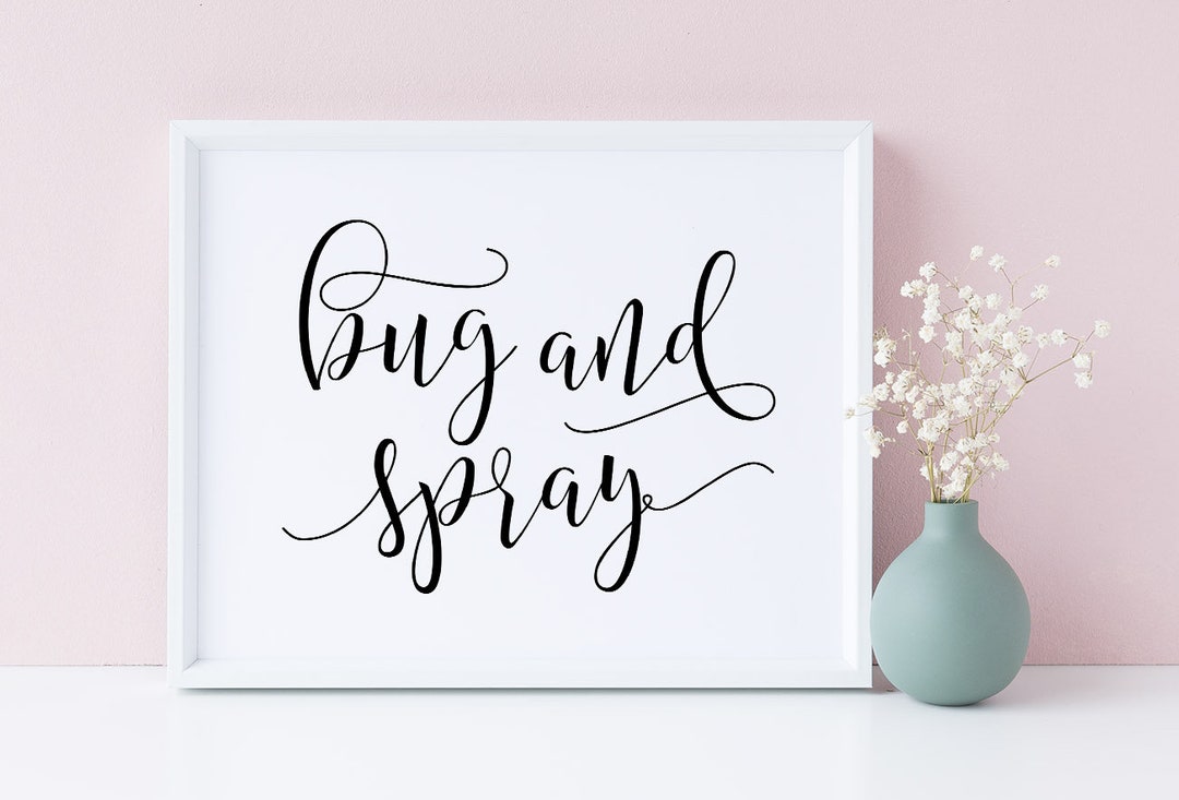 Bug and Spray, Wedding Bug Spray Sign, Wedding Signs, Wedding Decor ...