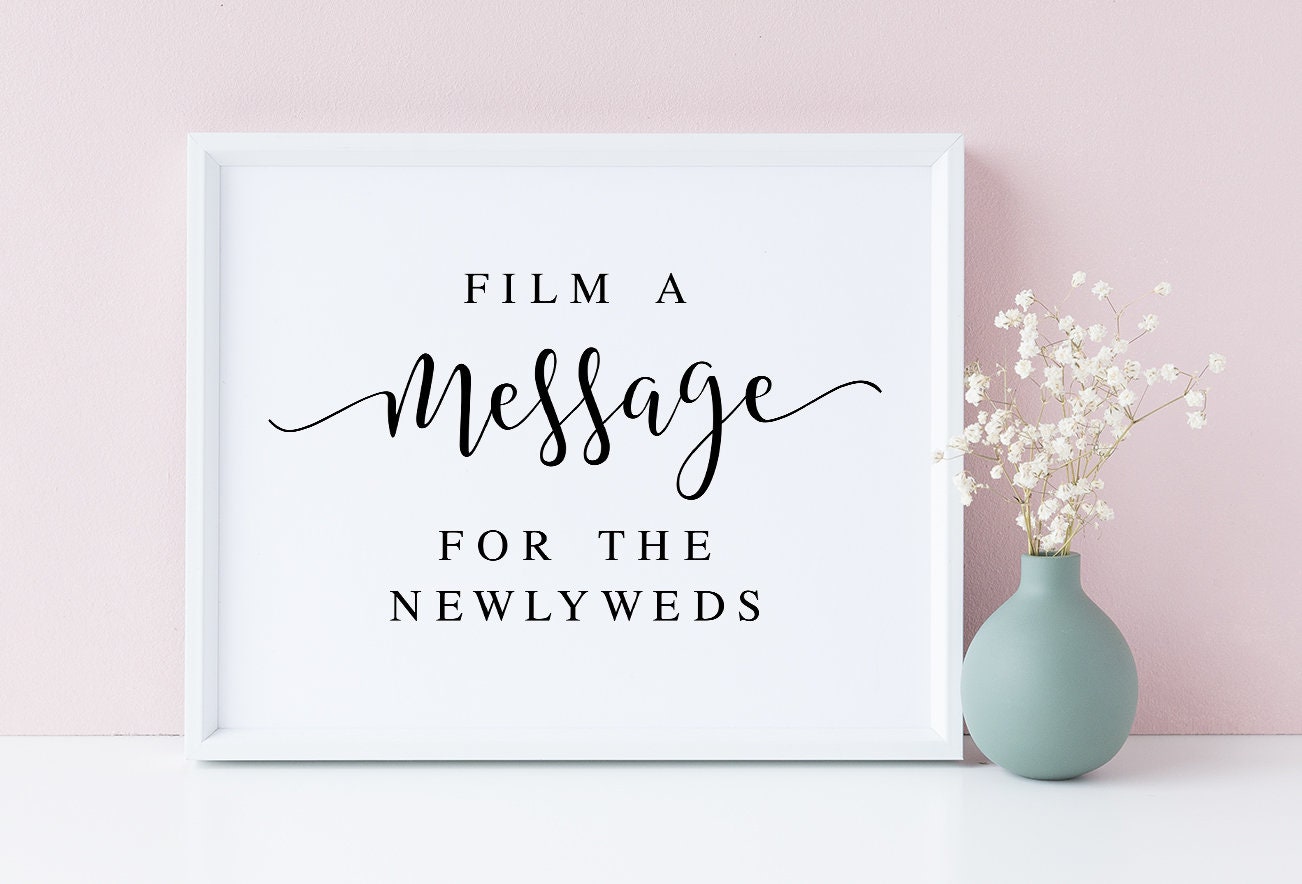 Film A Message For The Newlyweds Wedding Video Guestbook | Etsy