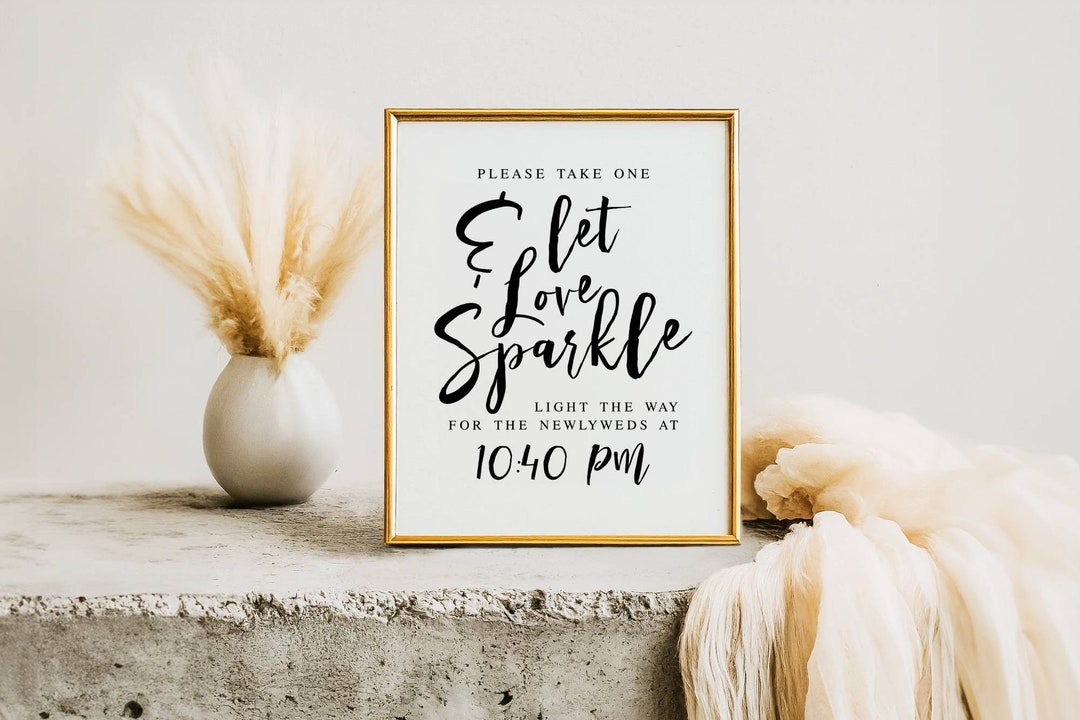 Sparkler Send off Sign, Modern Wedding Decor (digital Download) - Etsy