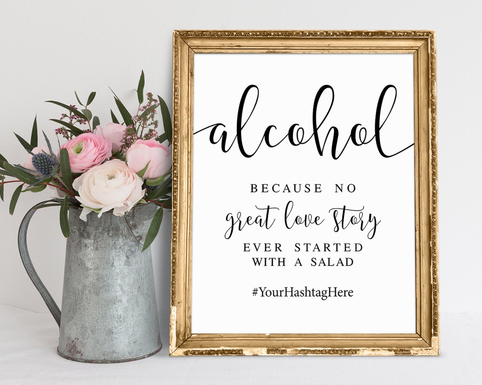 Alcohol Signs Alcohol Sign for Wedding Because No Great - Etsy