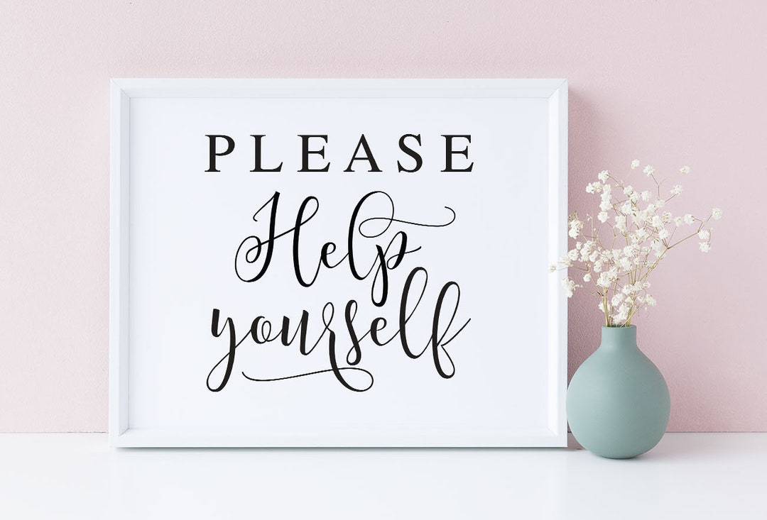 Please Help Yourself, Wedding Signs, Wedding Printables, Wedding ...