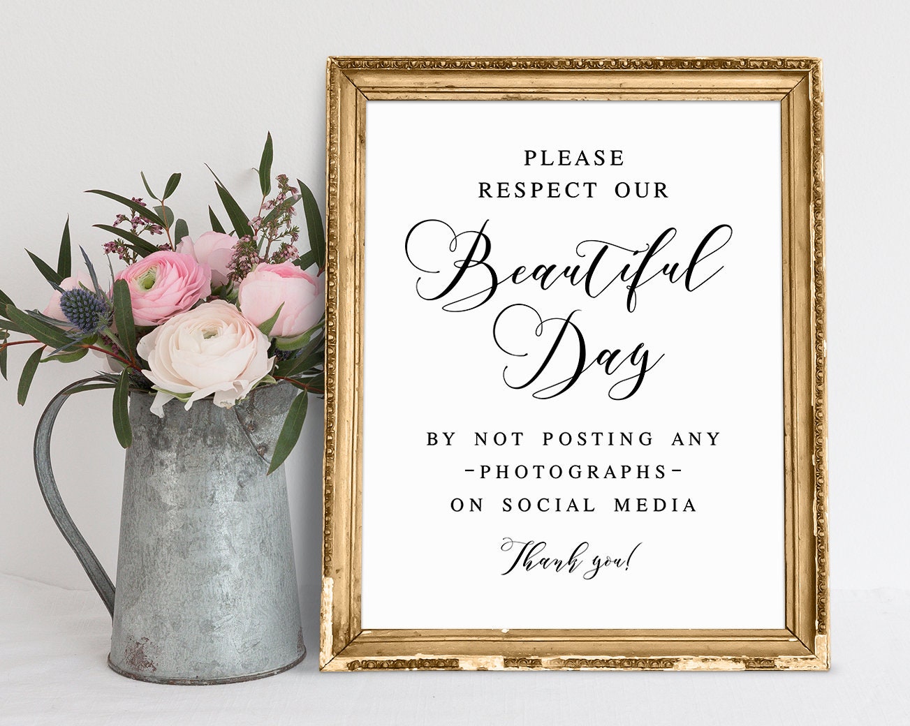 No Social Media Wedding Sign Wedding Signs No Social Media | Etsy