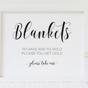 Wedding Blanket Sign, Wedding Blankets, Wedding Signs, Wedding ...