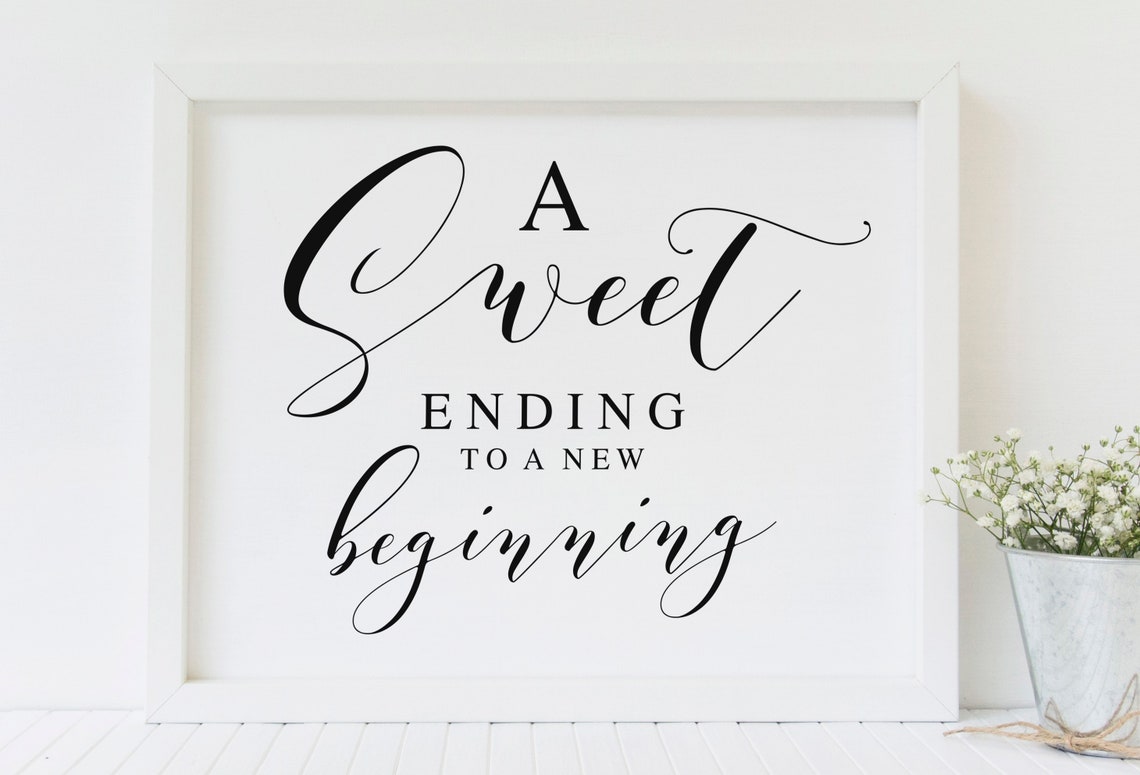 Wedding Favors Sign: A Sweet Ending, Printable Reception Decor (PDF ...