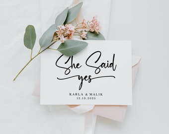 She Said Yes Sign: Engagement Party Decor (PDF & JPG) - Etsy