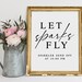 Let Sparks Fly, Sparkler Send off Sign, Modern Minimalist Wedding ...