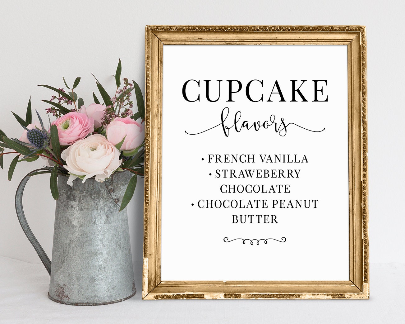 Cupcake flavor signs for wedding | Honestweddingadvice.com