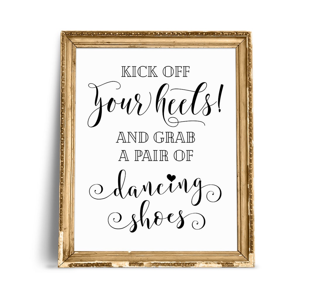 Dancing Shoes Wedding Sign: Printable Reception Decor (PDF & JPG) - Etsy