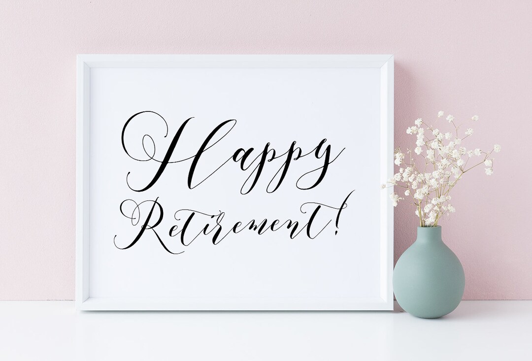 Happy Retirement, Retirement Gift Sign, Retirement Party Sign ...