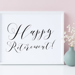 Happy Retirement, Retirement Gift Sign, Retirement Party Sign ...