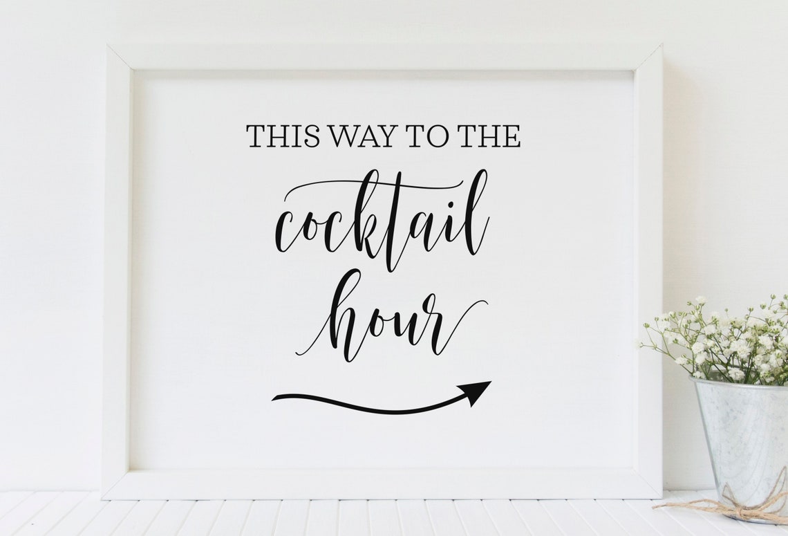 Cocktail Hour Sign Cocktail Hour Wedding Sign Wedding Signs - Etsy
