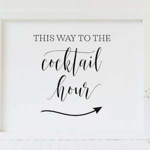 Cocktail Hour Sign, Cocktail Hour Wedding Sign, Wedding Signs, Wedding ...