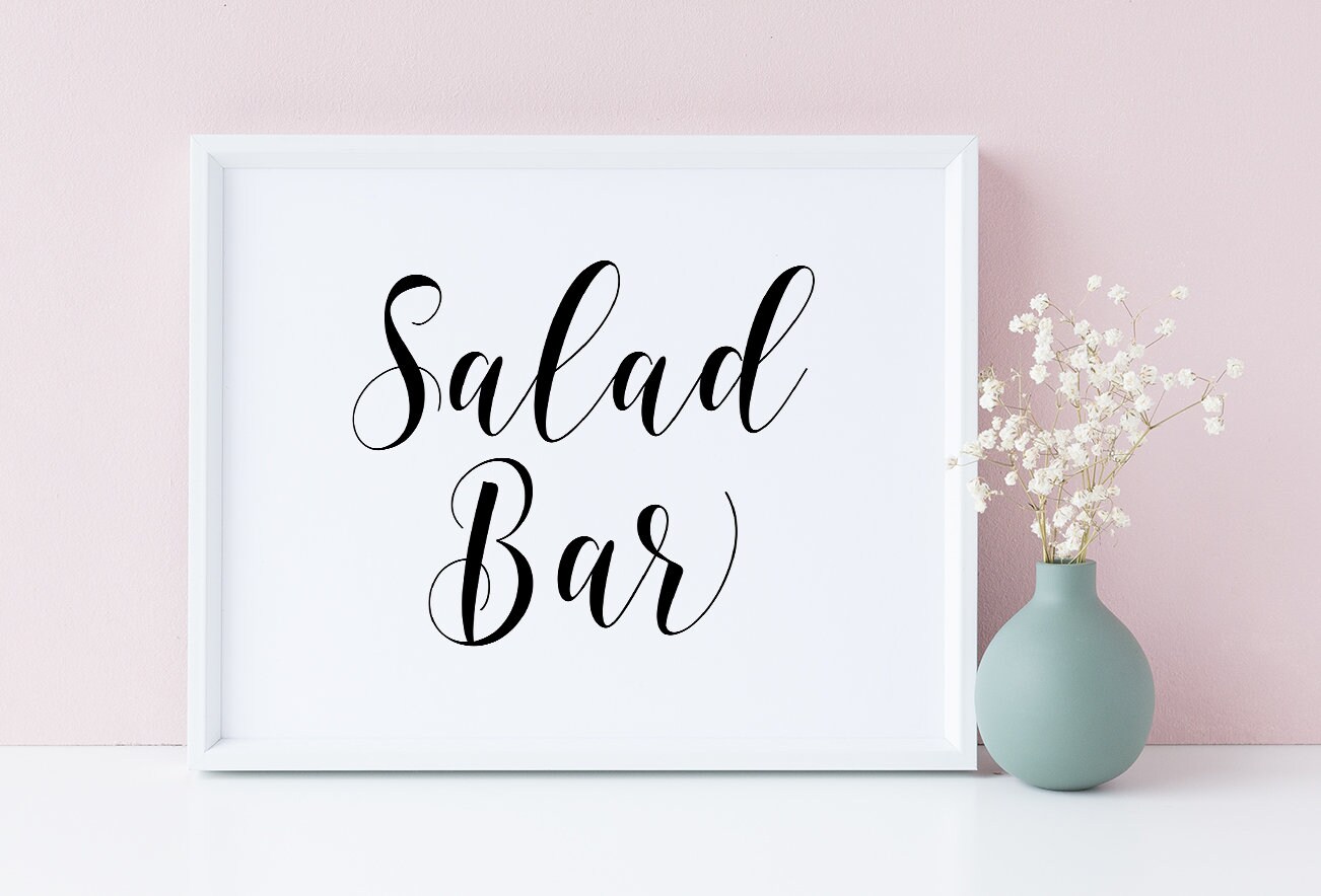 Salad Bar Sign Wedding Signs Wedding Salad Sign Wedding | Etsy