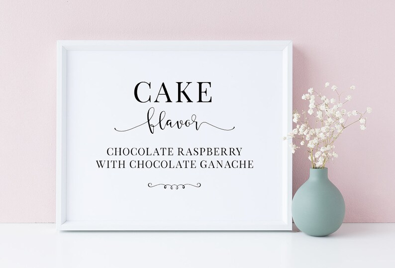 Cake Flavor Sign Wedding Cake Flavor Sign Wedding Cake Sign | Etsy