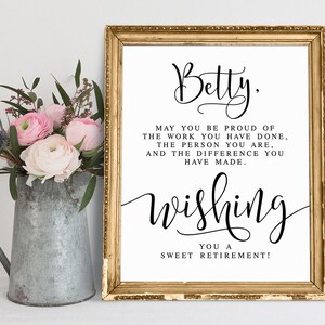 Personalized Retirement Sign: Happy Retirement Gift (PDF & JPG) - Etsy