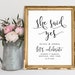 She Said Yes Sign, She Said Yes Printable, Engagement Sign, Engagement ...