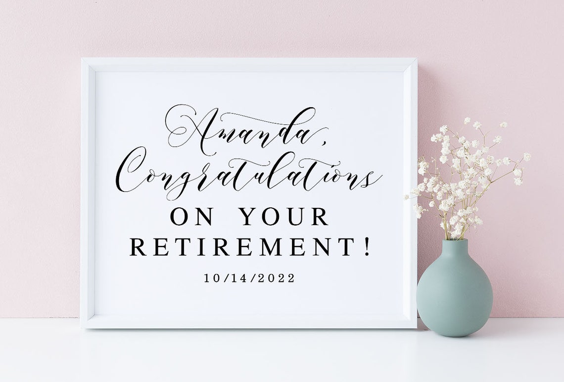 Congratulations on Your Retirement Retirement Celebration - Etsy